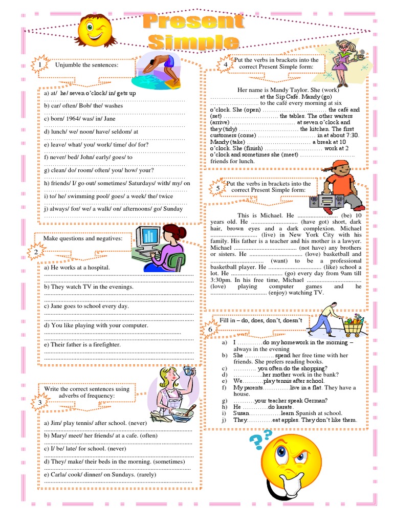 Present Simple Exercises for Kids | PDF | Language Arts & Discipline