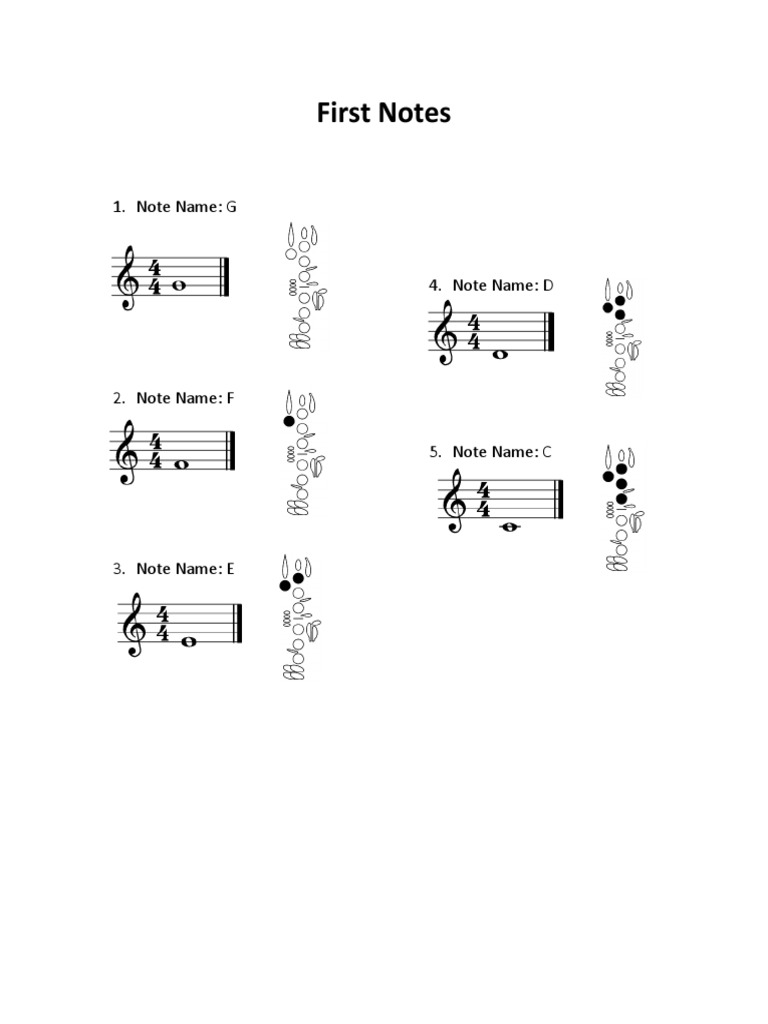First Notes - Clarinet Pa3 | PDF