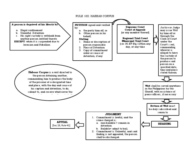 Rule 102 | PDF | Habeas Corpus | Public Law