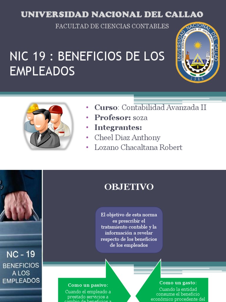 Nic 19 PPT | PDF | Beneficio (economía) | normas internacionales de ...