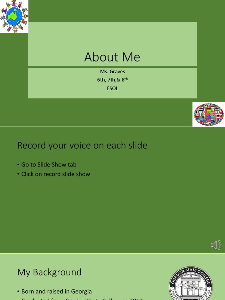 About Me Narrated Powerpoint | PDF | Career & Growth