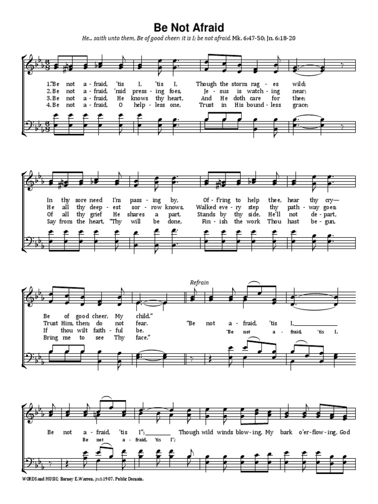 Be Not Afraid | Religious Belief And Doctrine | Religion And Belief ...