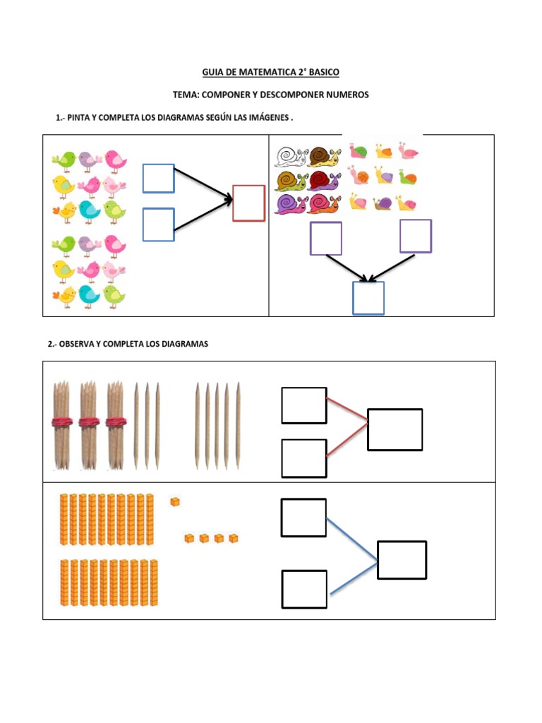 Guia De Matematica 2° Basico Tema: Componer Y Descomponer Numeros