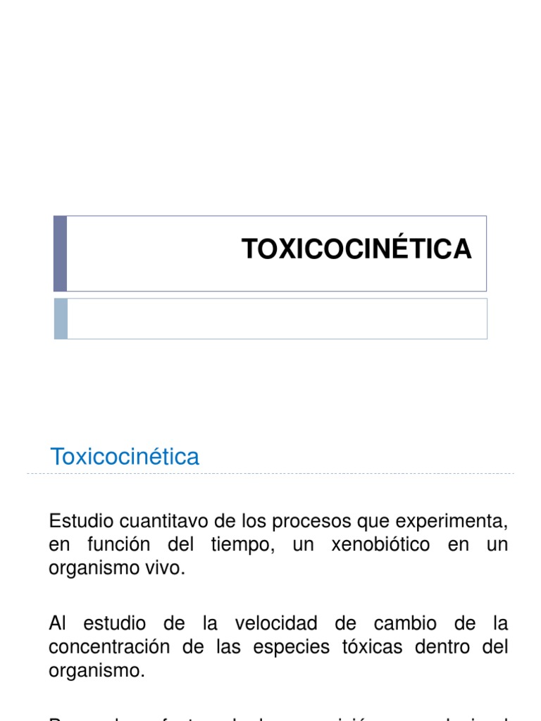 Toxicocinetica Carlos | PDF | Biotransformación | Bioquímica