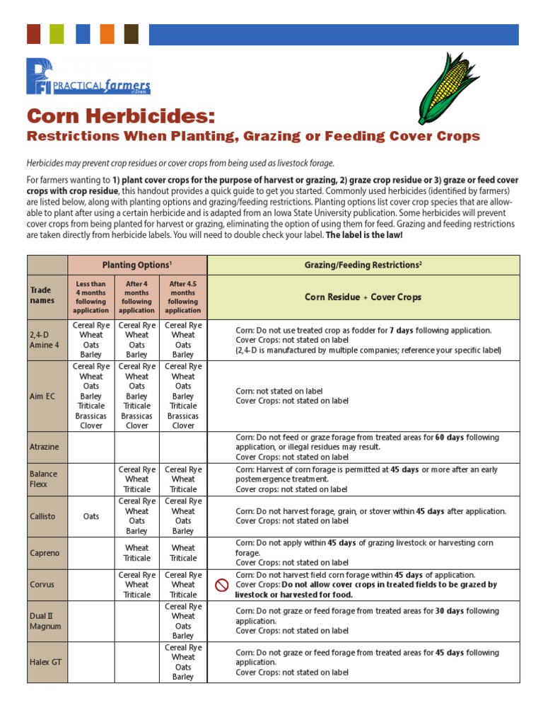 PFI Corn Herbicides | PDF | Rye | Cereals