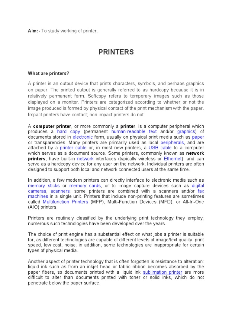 Printers | PDF | Printer (Computing) | Input/Output