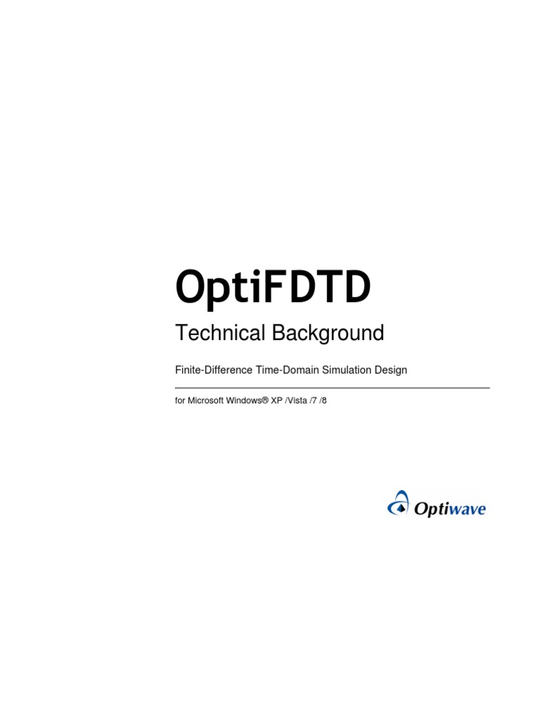 OptiFDTD 32-Bit Technical Background PDF | PDF | Permittivity | Nonlinear Optics
