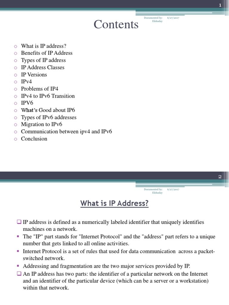 IP Address Guide: Types, Classes, Versions & More | PDF | I Pv6 | Ip ...