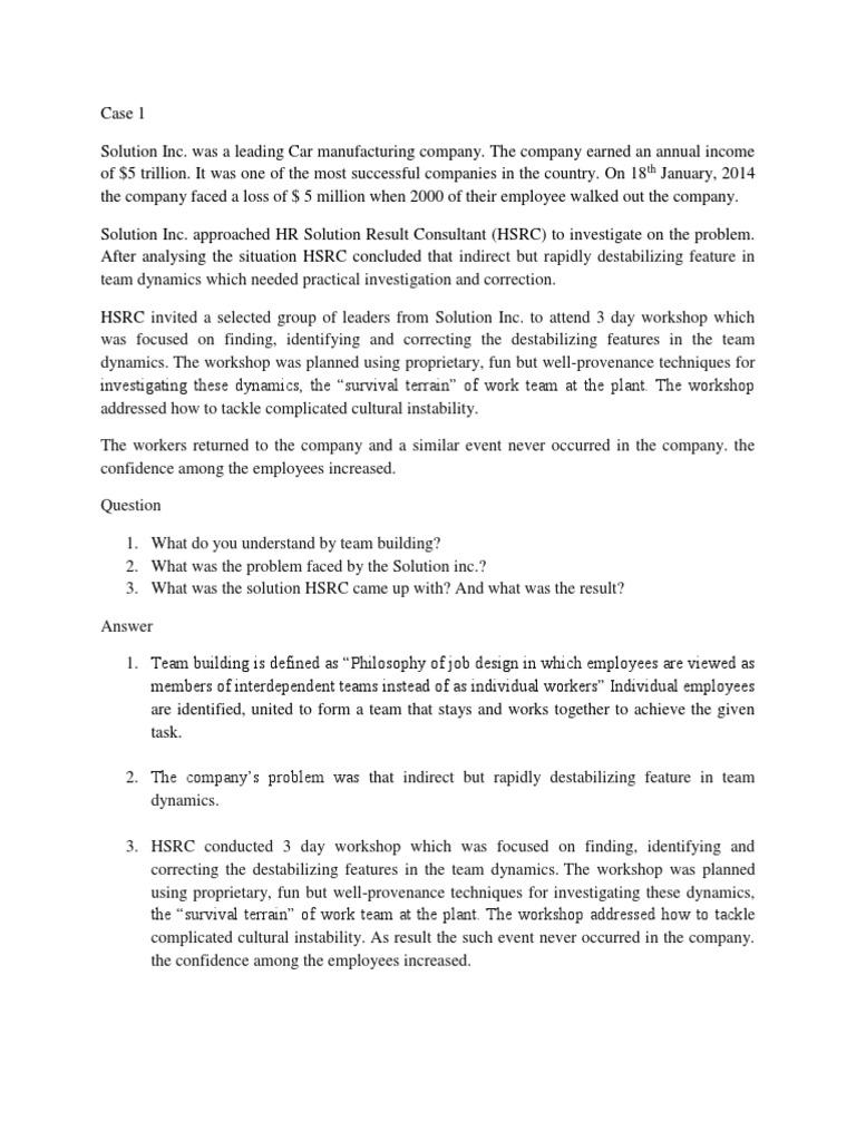 Performance Management - Case Studies | PDF | Performance Appraisal ...