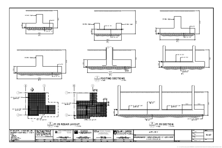 S-10 Footing Section Details | PDF | Office Equipment ...