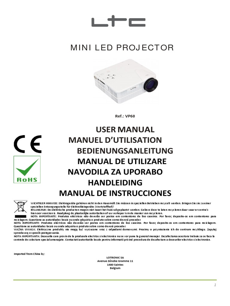 Mini LED Projector User Manual | PDF | Home & Garden | Computers