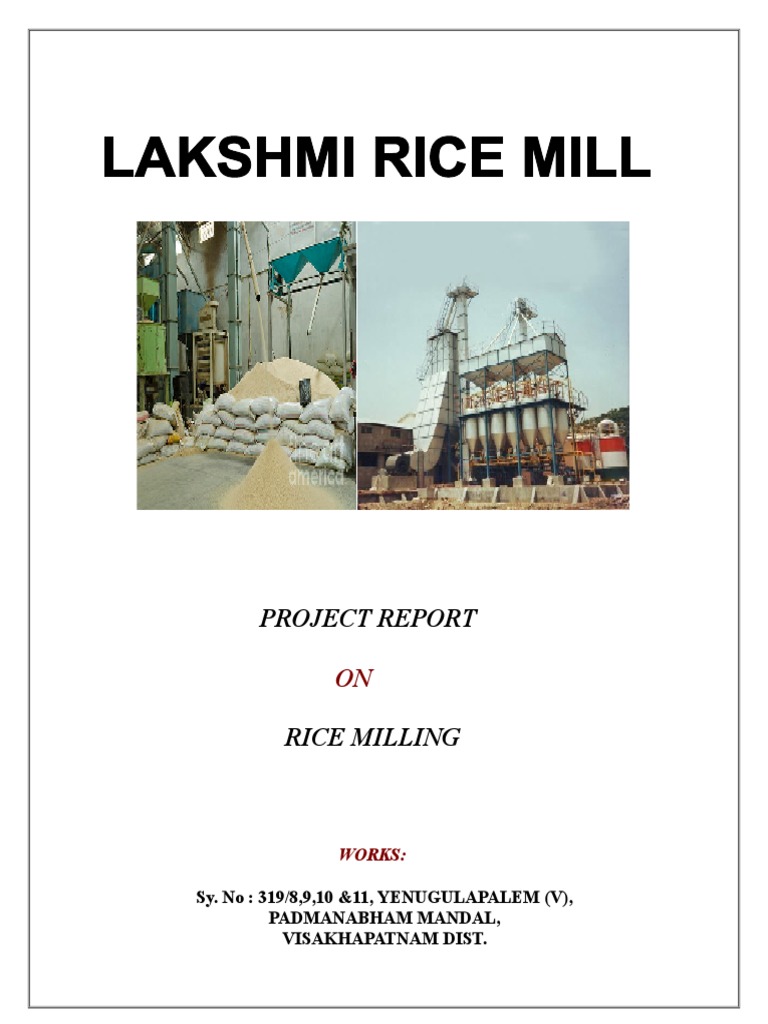 Rice Mill Project Report Overview | PDF | Rice | Agriculture