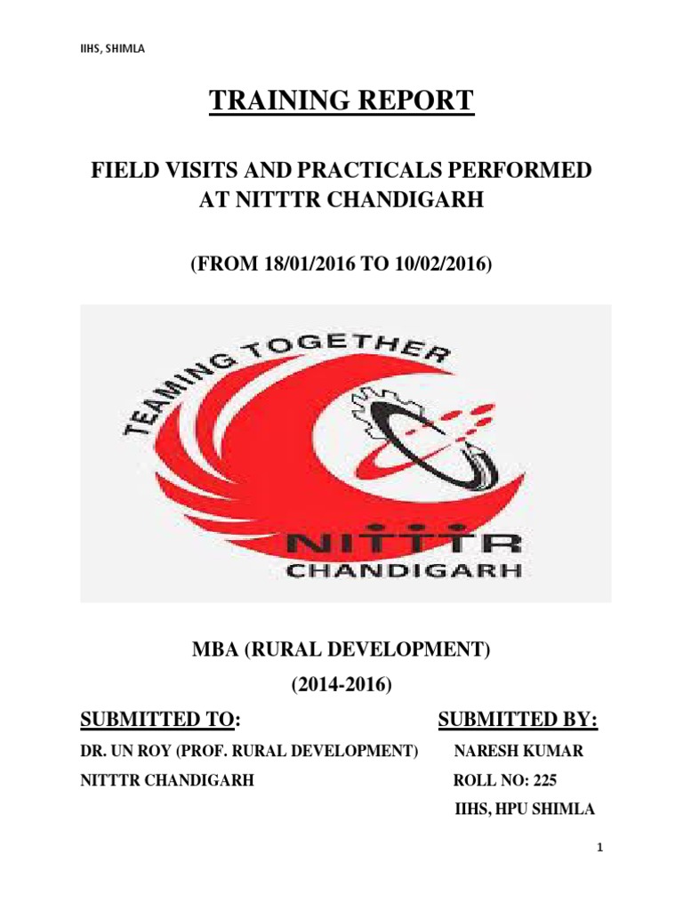 Field Visit & Pracvtical Report at Nitttr Chandigarh PDF | PDF | Biogas ...