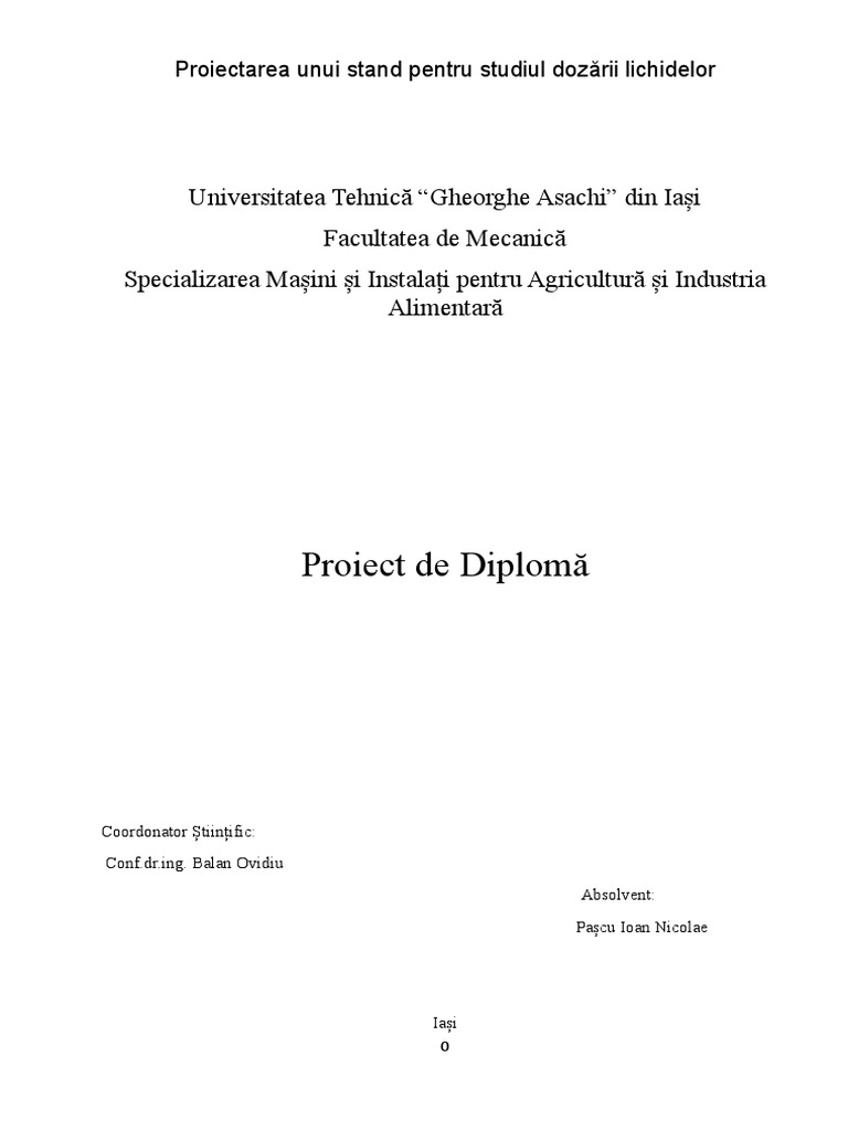 Proiect Diploma | PDF