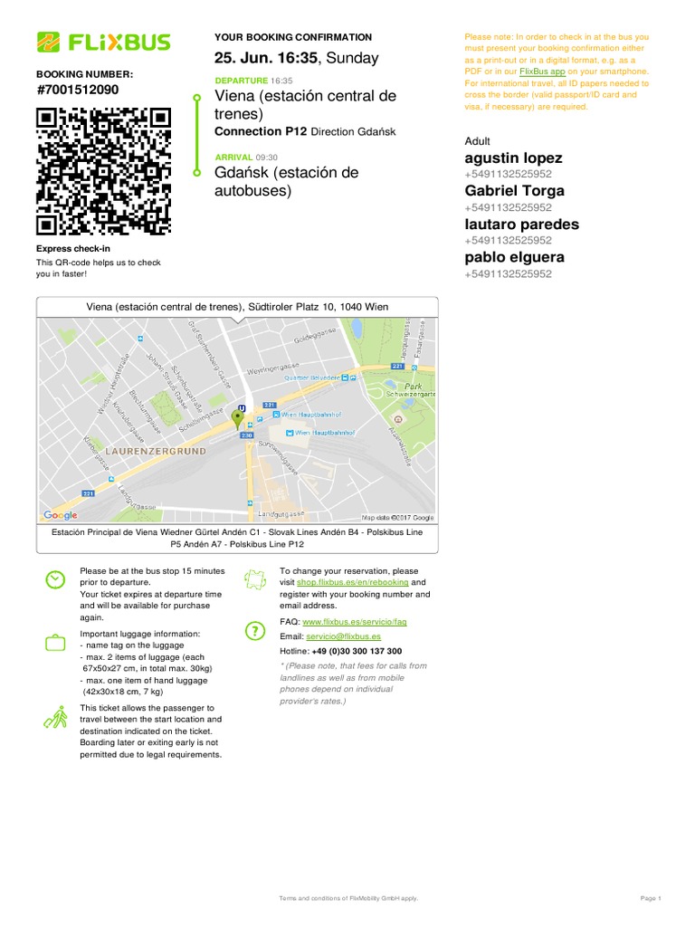 FLIX Ticket 7001512090 | PDF | Value Added Tax | Transport