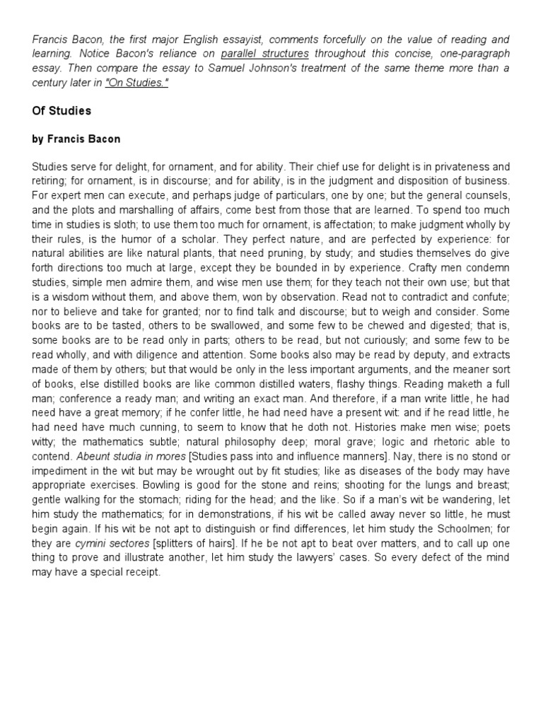 Francis Bacon | PDF | Essays