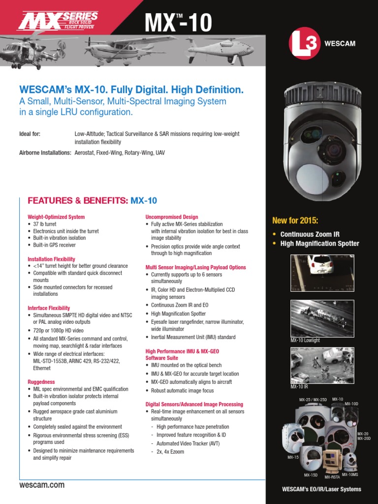 WESCAM's MX-10. Fully Digital. High Definition | PDF | Laser | Video