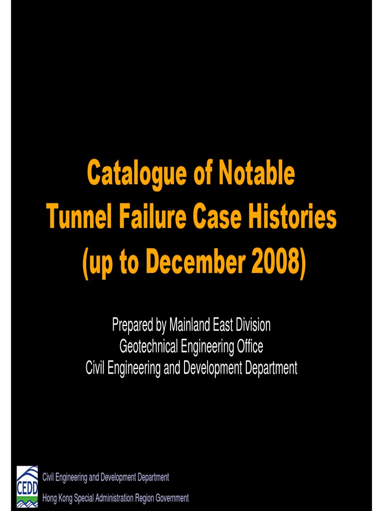 Notable Tunnel Failure | PDF | Tunnel | Rapid Transit