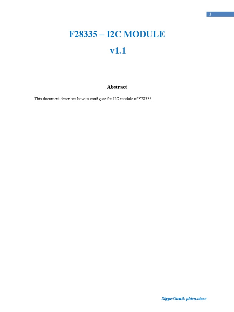 f28335 - I2c Module | PDF | Electrical Engineering | Telecommunications