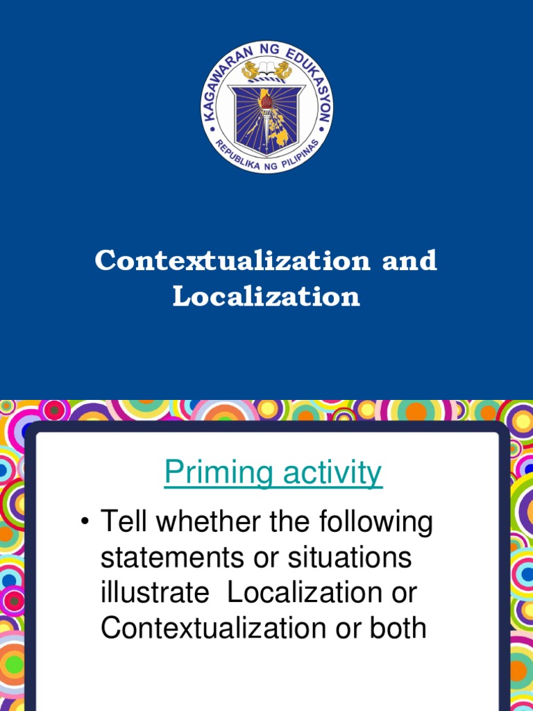 Contextualization and Localization.ppt | Curriculum | Learning