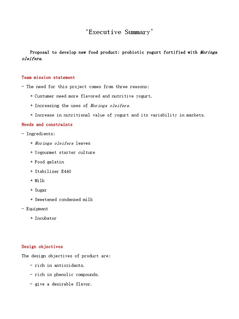 Project Management - Executive Summary | PDF