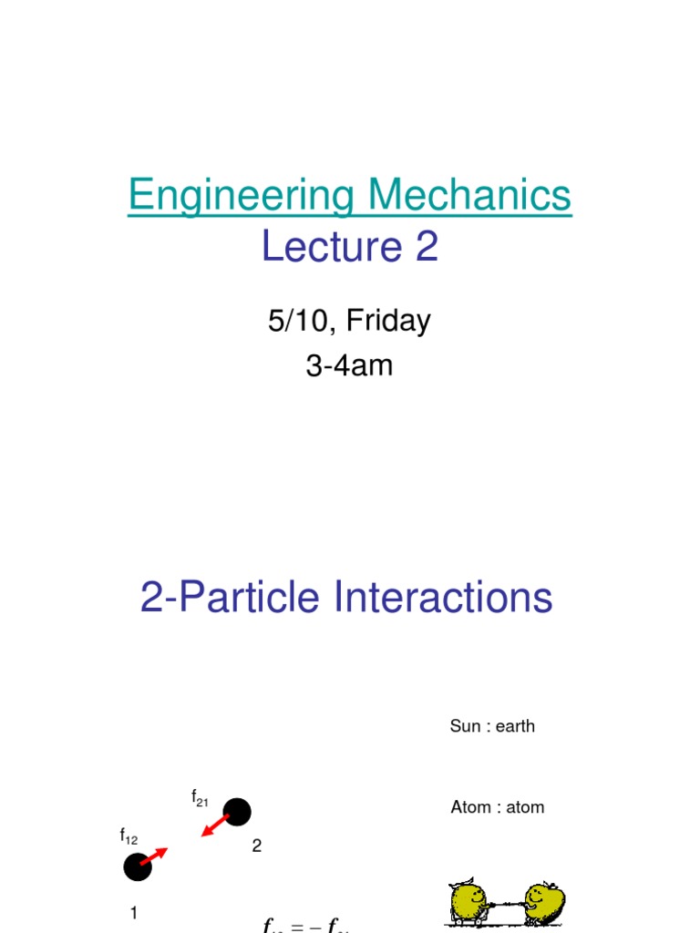 Particle Interactions in Mechanics | PDF | Physics | Mechanics