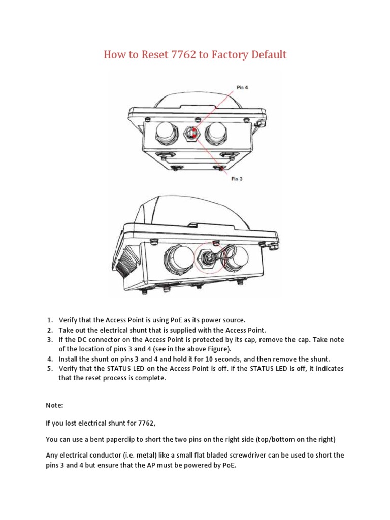 How To Reset 7762 | PDF