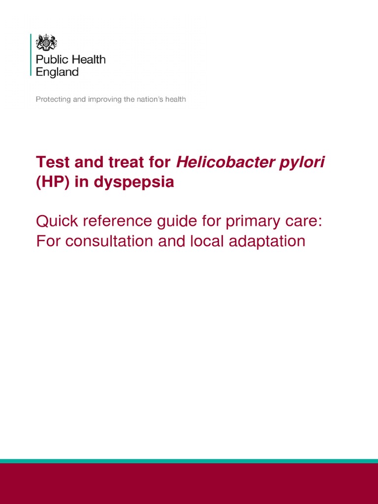 Hellicobacter Pylori Quick Reference Guide | PDF | Indigestion ...