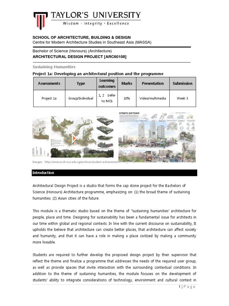 Architectural Design Project Overview | PDF | Design | Humanities