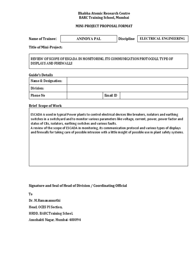 Mini Project Proposal Format | PDF