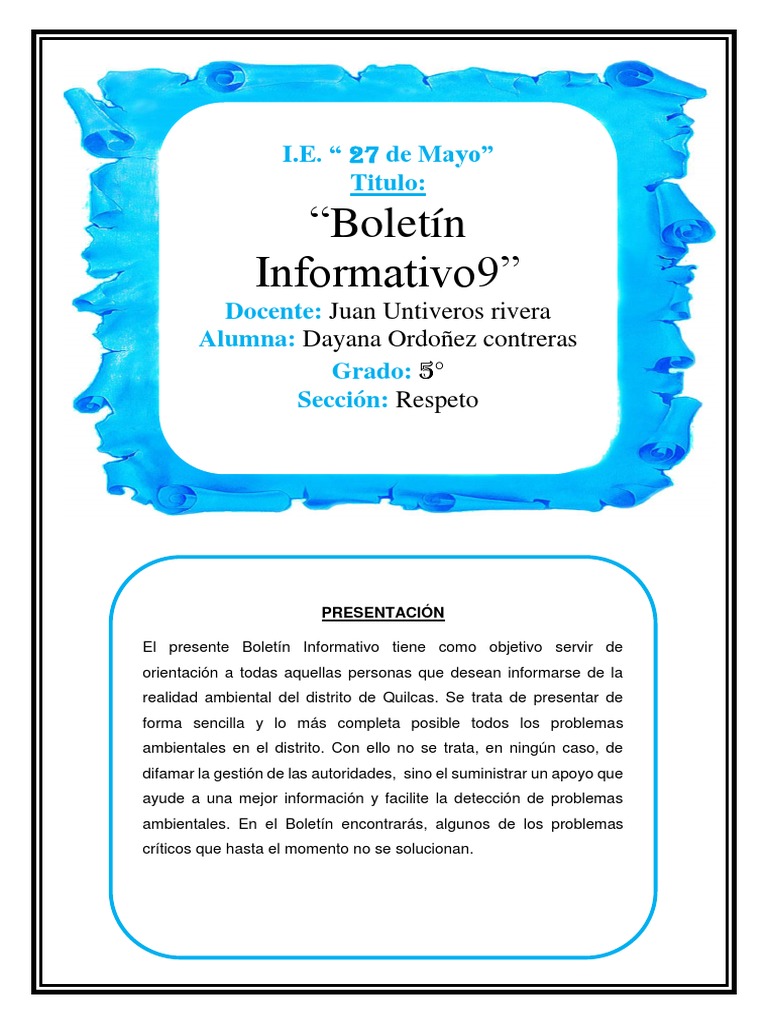 Boletin Informativo | PDF | Residuos | Contaminación