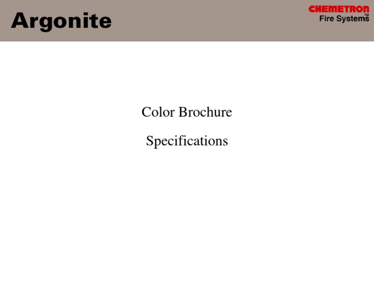 Argonite: Color Brochure Specifications | PDF