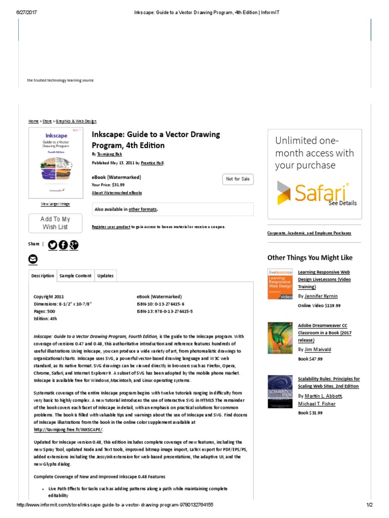 Inkscape - Guide To A Vector Drawing Program, 4th Edition - InformIT ...