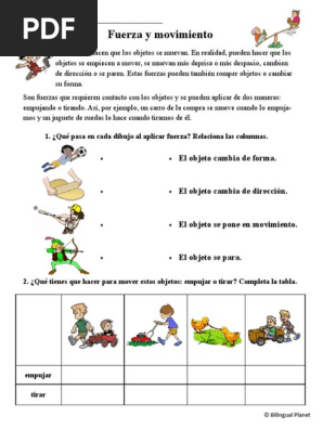 Libro De Trabajo De Fuerza Y Movimiento