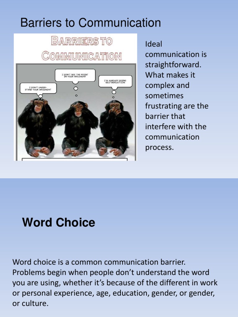 Barriers Communication | PDF