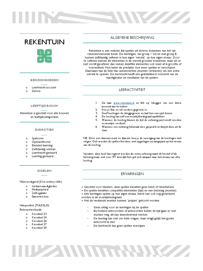 Rekentuin | PDF