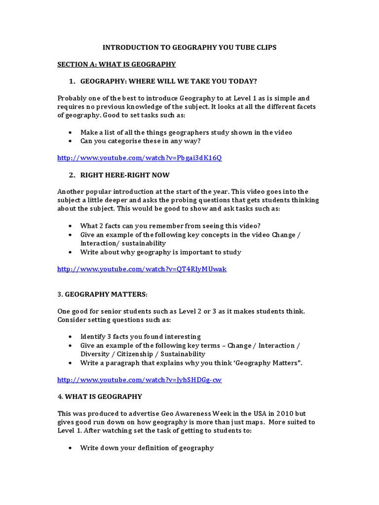 Introduction To Geography | PDF | Geography | Communication