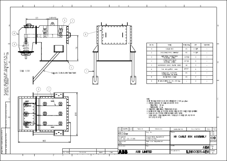 UAT HV Cable Box Assembly | PDF | Cable | Manufactured Goods