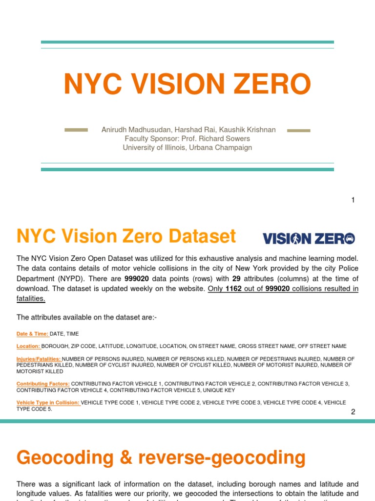NYC Vision Zero Collision Analysis | PDF | Traffic Collision | Machine ...