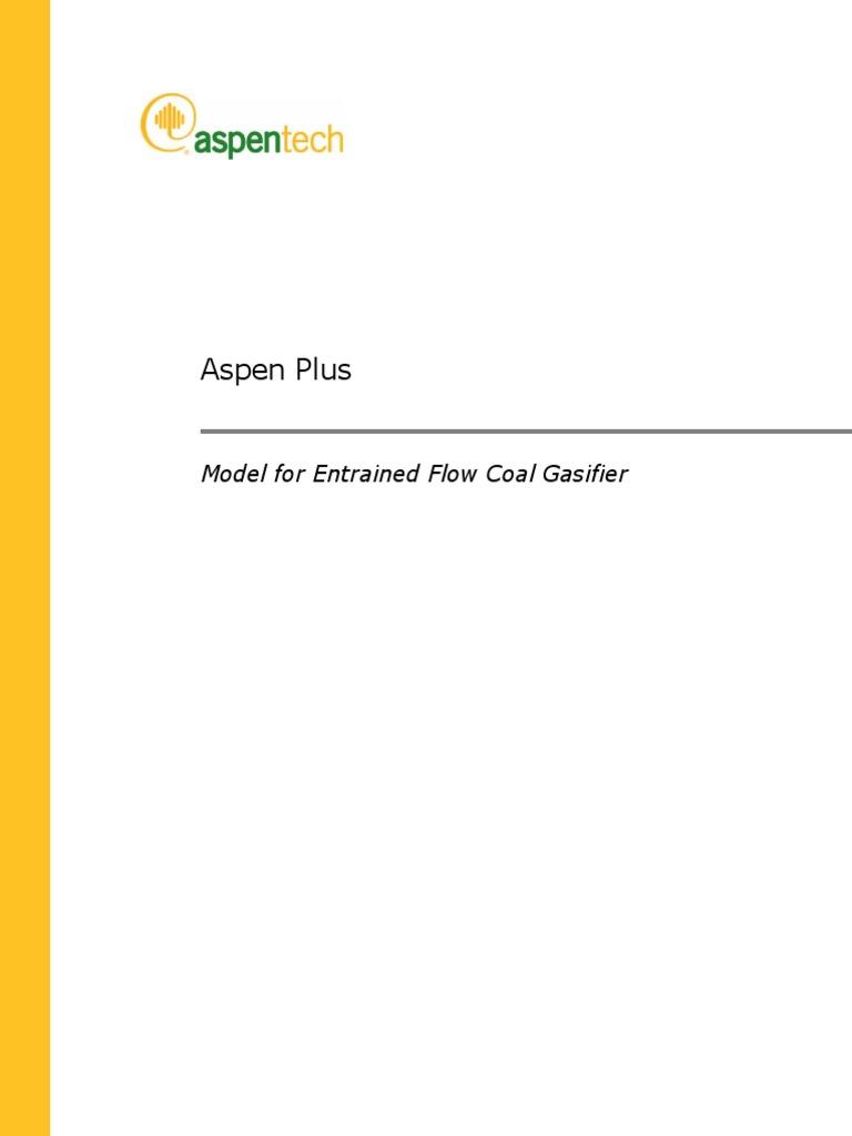 Aspen Plus Model For Entrained Flow Coal Gasifier PDF | PDF ...