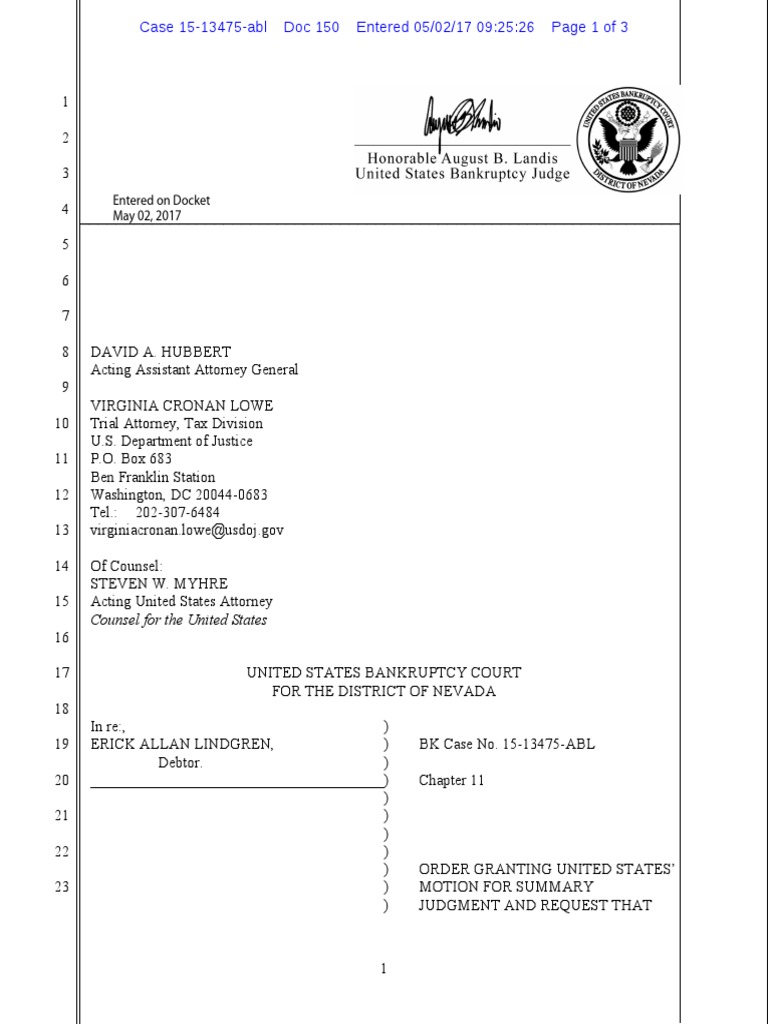 IRS Order | PDF | Judgment (Law) | Government