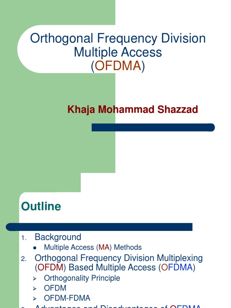 OFDMA | PDF | Channel Access Method | Orthogonal Frequency Division Multiplexing