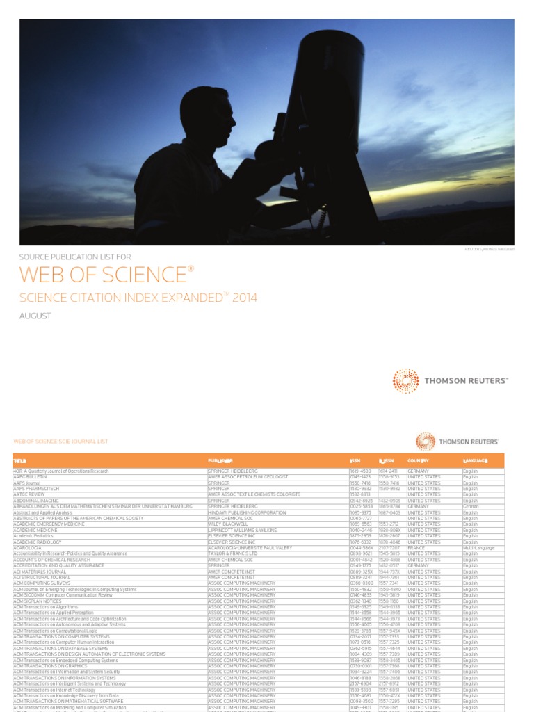 List of SCIE Journals PDF | PDF