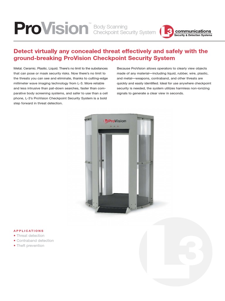 l3 Provision Broch | PDF | Extremely High Frequency | Image Scanner