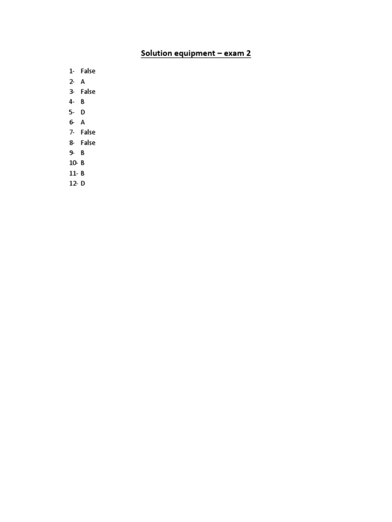 Equipment Solution 2 | PDF