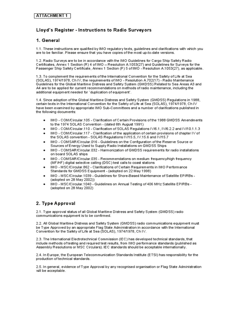 Radio Surveyor Guidelines for GMDSS | PDF | Radio | Water Transport