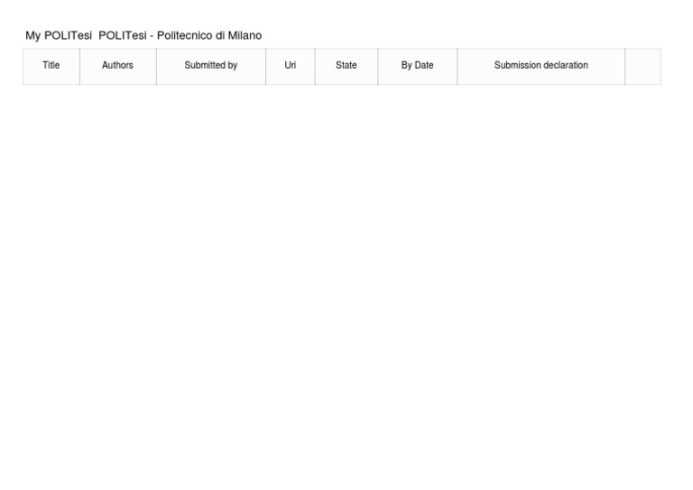 My Politesi Politesi - Politecnico Di Milano: Title Authors Submitted ...