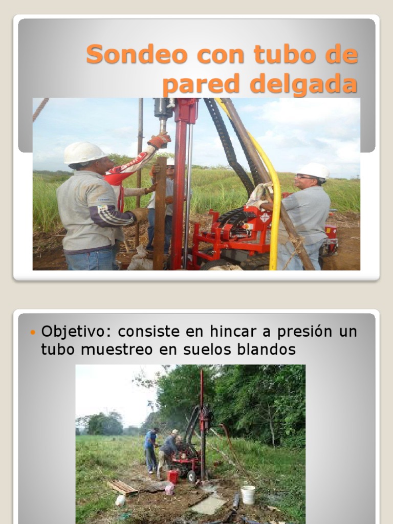 Sondeo con Tubo de Pared Delgada | PDF