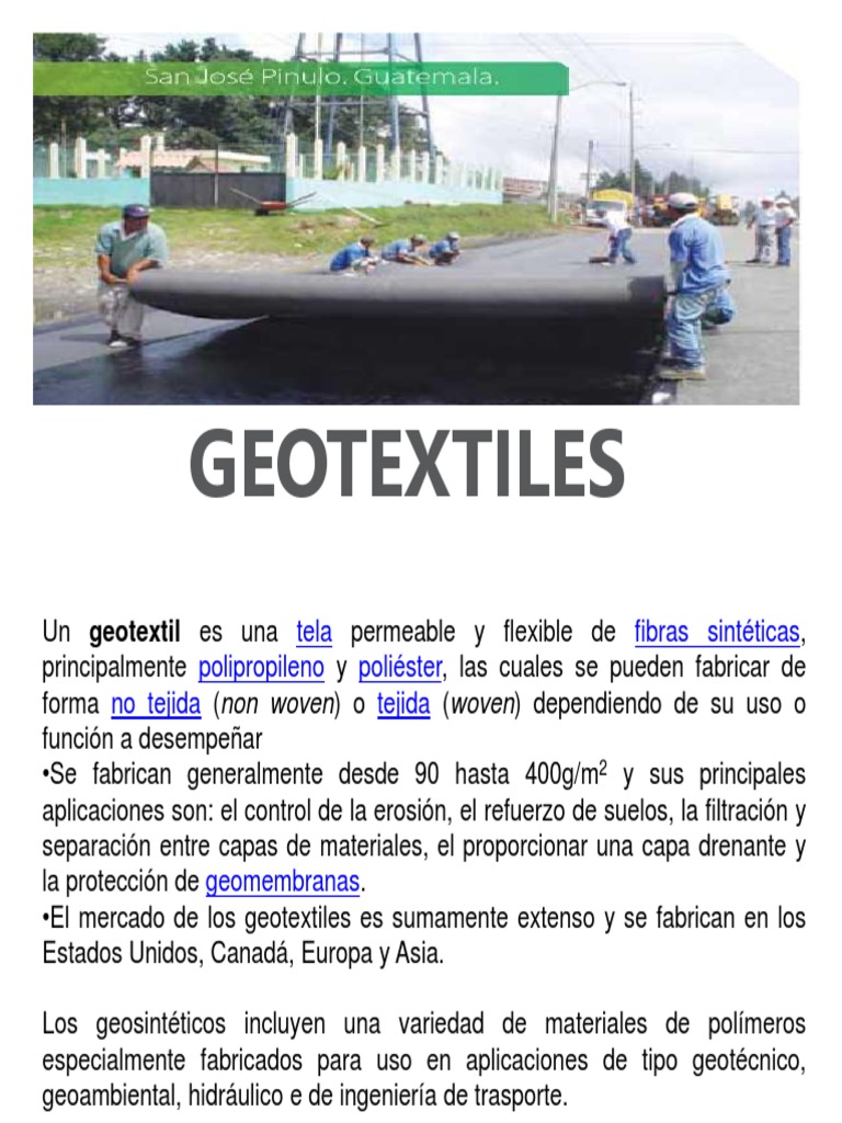 Exposicion Geotextiles | Descargar gratis PDF | Materiales | Science
