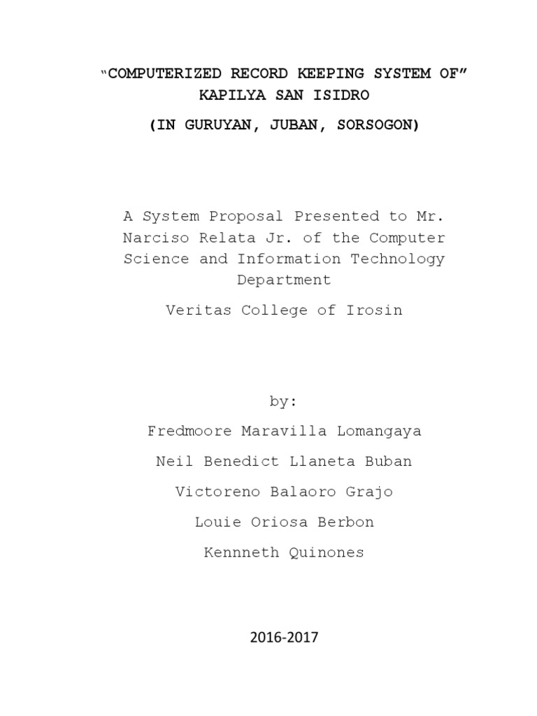 Chapel Record System Upgrade | PDF | Information Technology ...